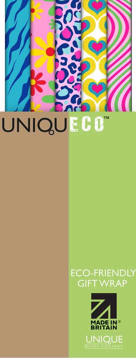 Eco-friendly Sustainable Wrapping Paper Pop Wrap Assortment of 42 Rolls ...